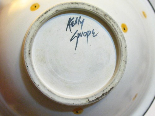 Kelly Swope Signed Pottery Soup or Cereal Bowl 7" x 3" Art Pottery | eBay