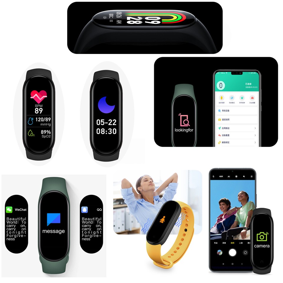 M8 Smart Watch Band Heart Rate Blood Pressure Monitor Tracker Fitness ...