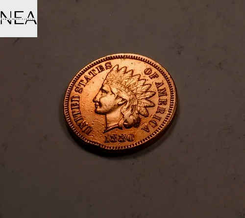 1880 Indian Head Penny Cent ~ Almost Uncirculated (AU) red ~ Better ...