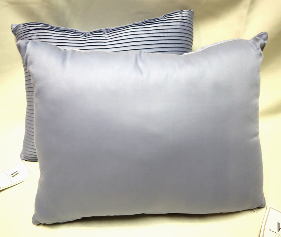 Wamsutta Baratta Stitch Decorative Pillow in Periwinkle 12"x16" Lot of ...
