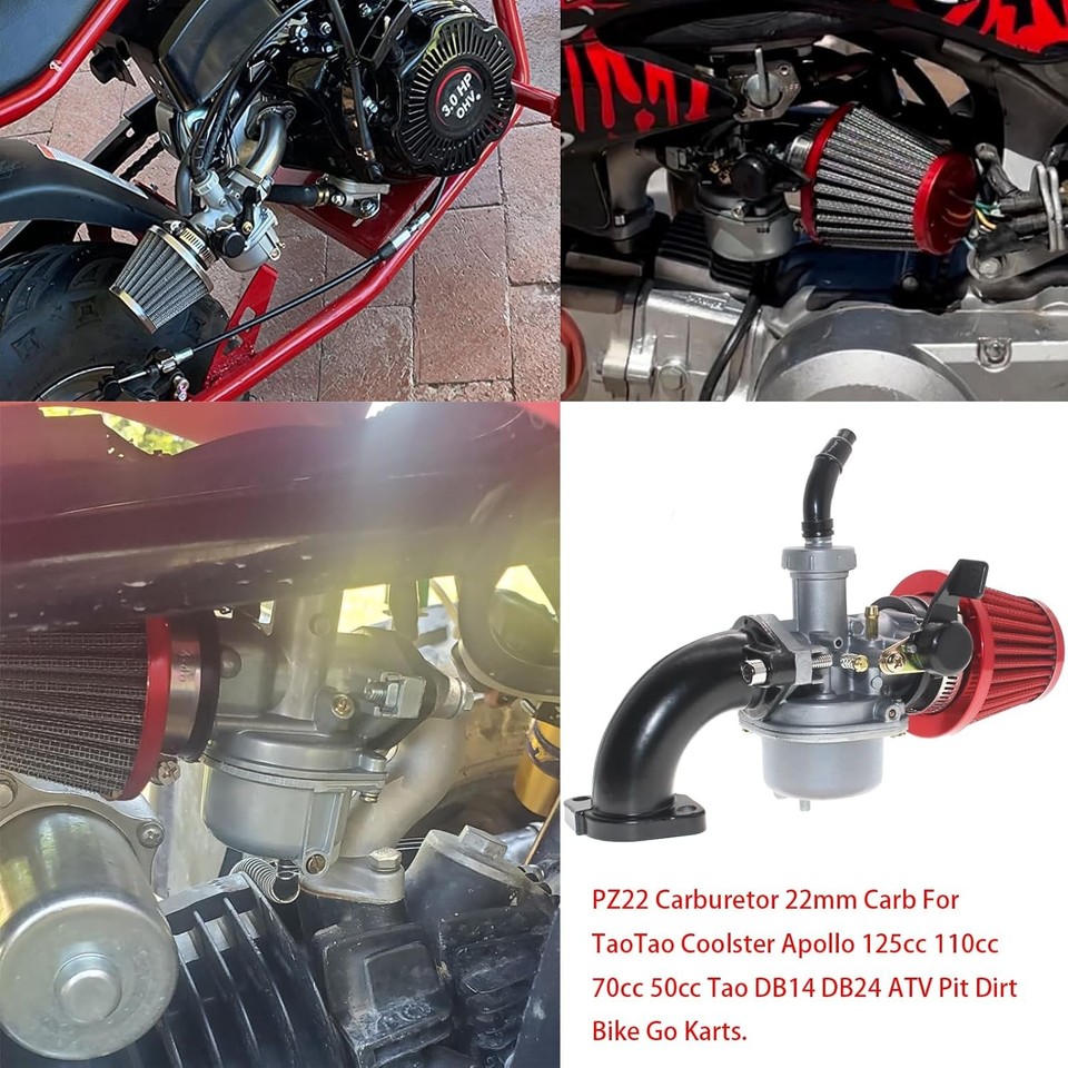 PZ22 Carburetor 22mm Carb For SSR 125cc 110cc CRF50cc TaoTao Coolster ...