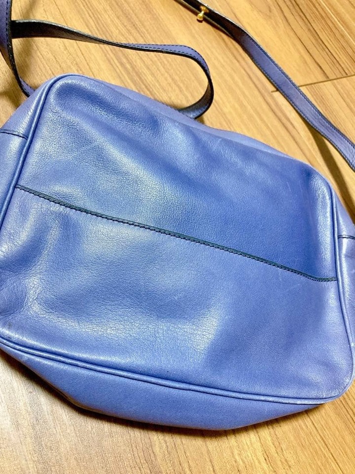 Delvaux Vintage Shoulder Bag Purple 25cm Used Retro Blue Interior | eBay
