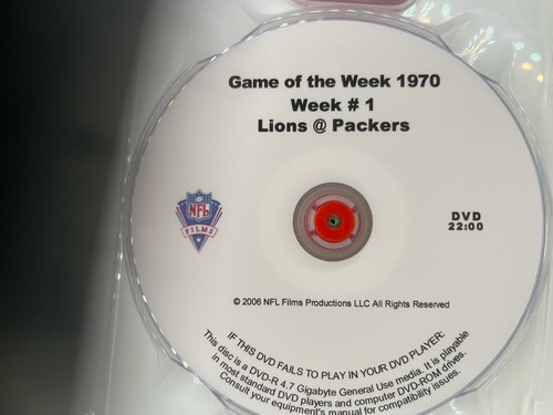 1970 Detroit Lions Division Champs VS Packers Game Highlights DVD By ...