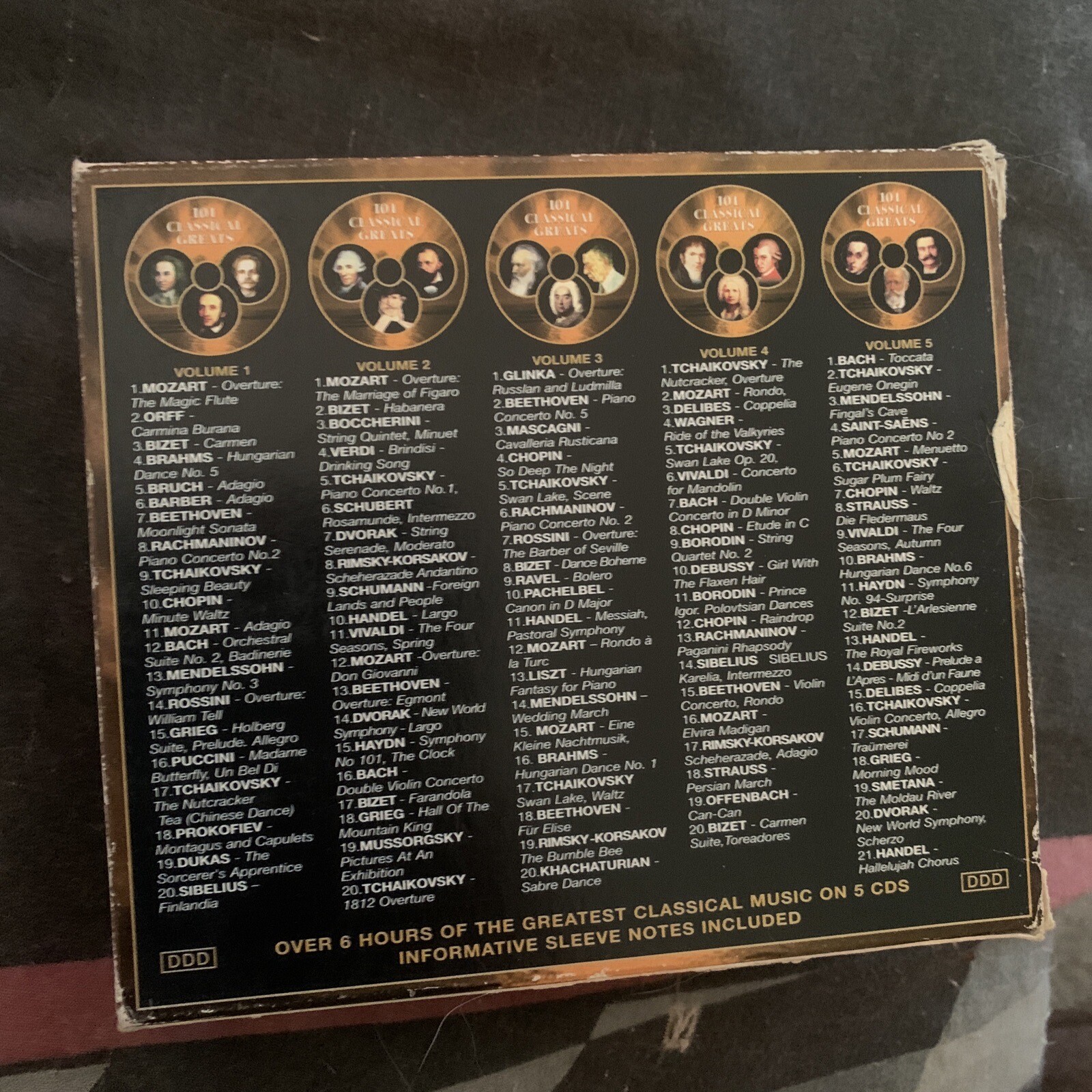 101 Classical Greats 5cd Collection 5cd(b81/6) Ukimport | eBay Australia