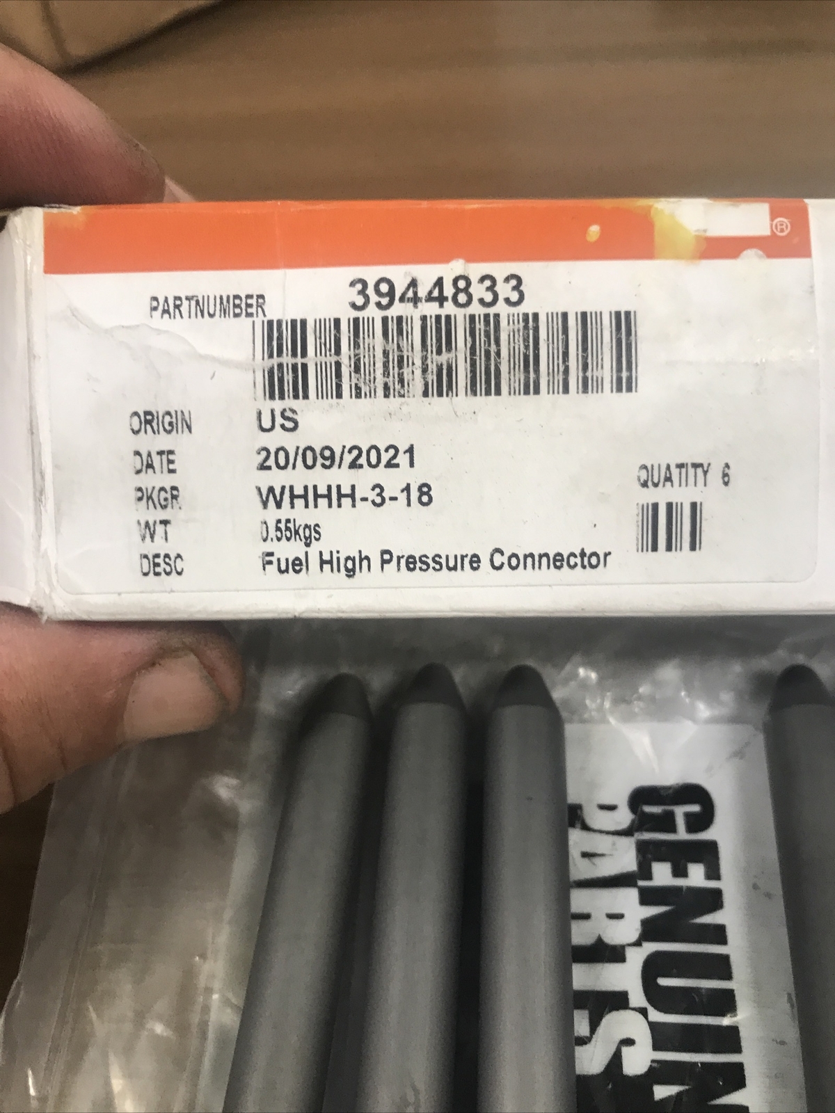 5.9l 24v Cummins Fuel Injector Connector Tubes 3944833 for sale online ...