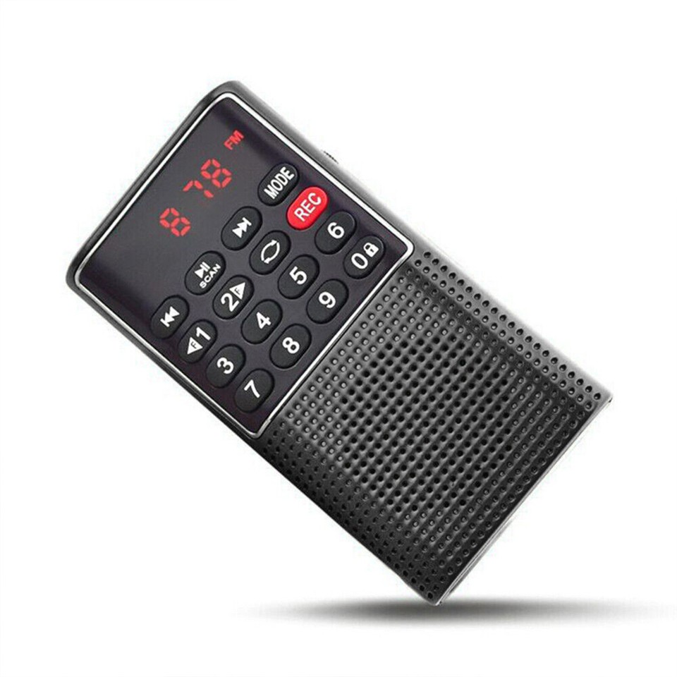 Rechargeable Mini Digital Radio MP3 Music Player Speaker FM USB SD Card ...