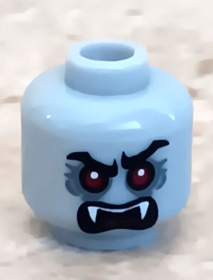 New LEGO BAM Head Monster Vampire Light Gray White Fangs Blood Sucking ...
