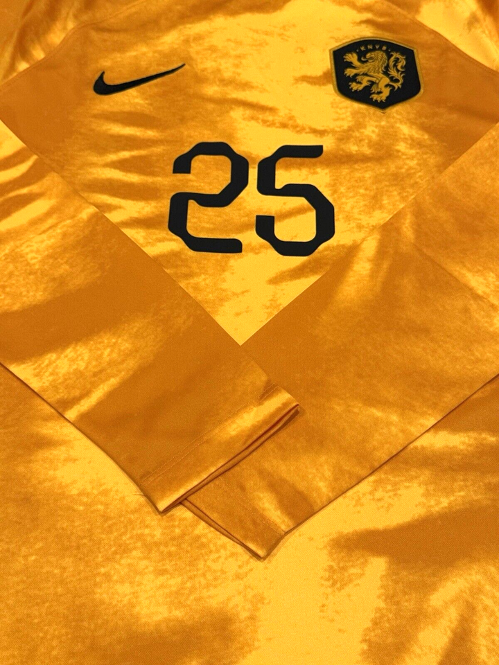 2022/23 Netherlands Home Jersey #25 Xavi Simons Medium Long Sleeve ...