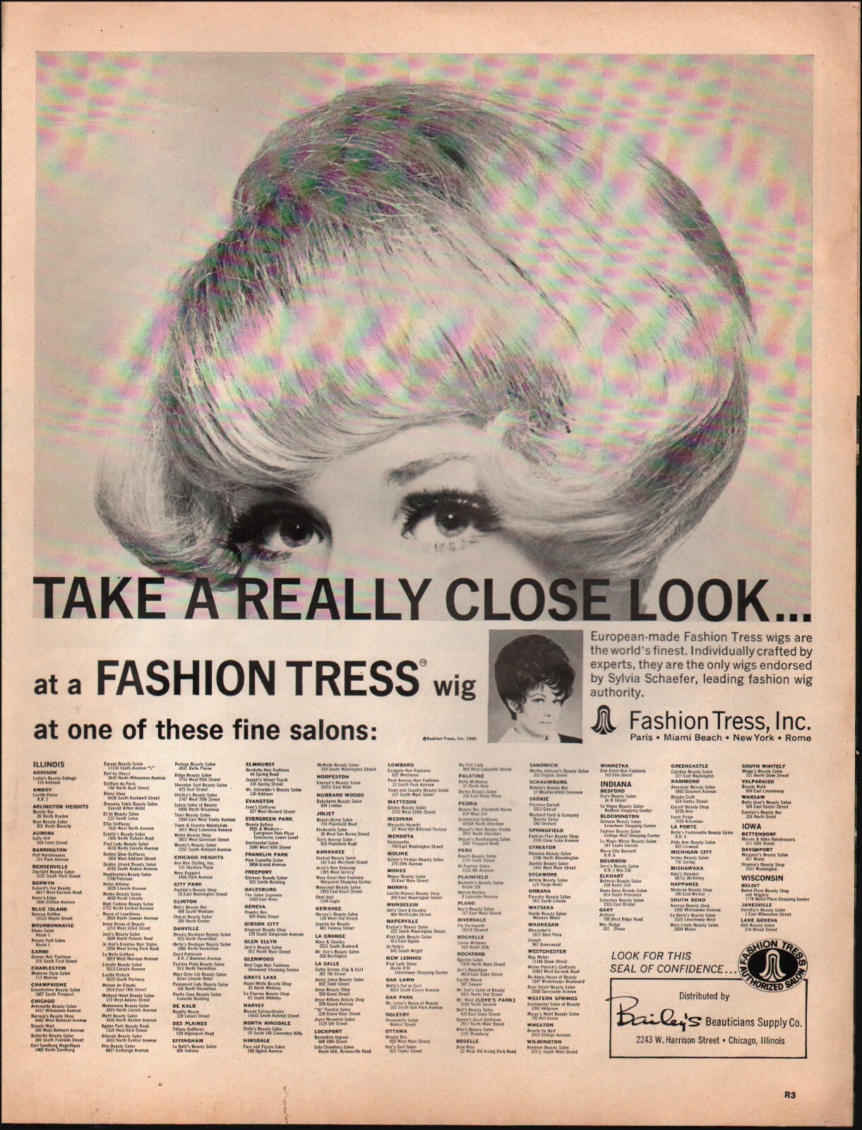1966 Vintage ad Fashion Tress, Inc. retro wigs Hair fashion photo 08/16 ...