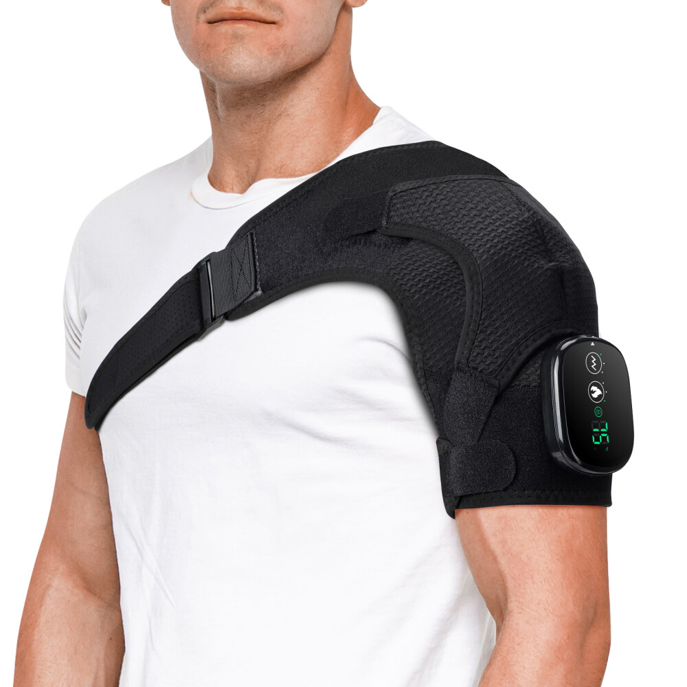 Electric Heated Shoulder Wrap Brace Rotator Cuff Support Relief Pain ...