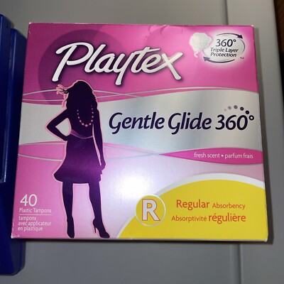 Playtex Gentle Glide 360 Plastic Tampons Fresh Scent 40 Count Regular ...