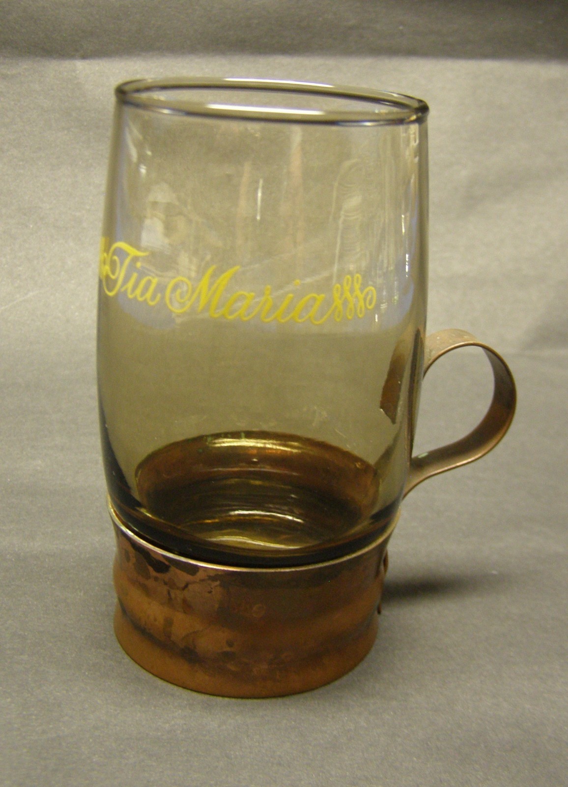 2 Tia Maria Liqueur Glass and Copper Cups or Glasses Jamaican Italian ...