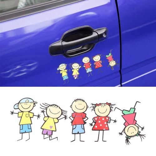 Vinyl Children Boy Girl Cartoon Car Sticker Family Window Decal Cute ...