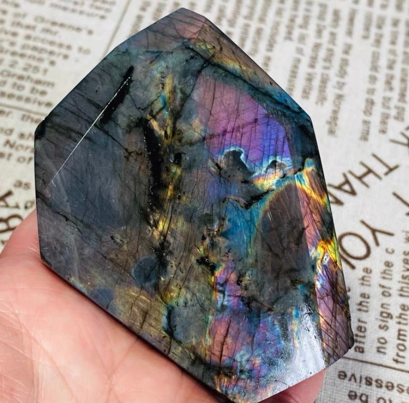 209g Natural Purple Flash Labradorite Crystal Healing Specimen | eBay