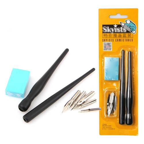 Calligraphy Ink Dip Pen Set Nibs for Drawing Comic Cartoon Handle ...