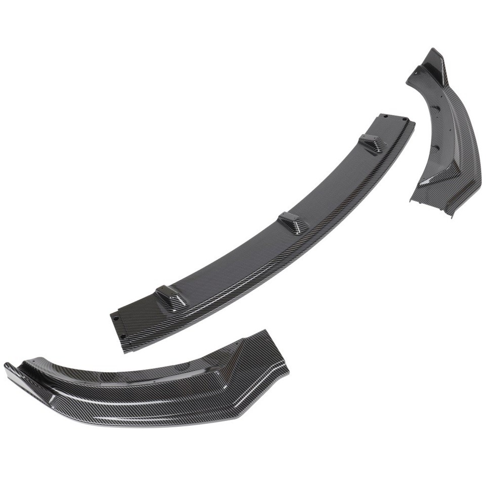 New 3x Front Bumper Lip For 2017-2018 for Tesla Model 3 Carbon Look PP ...
