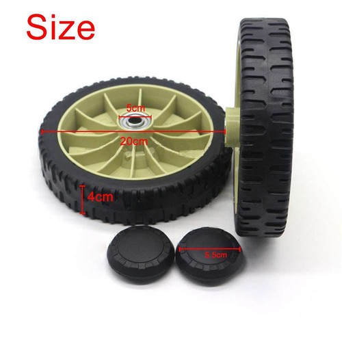SET of FRONT & REAR DRIVE WHEELS WITH RUBBER TREAD for HONDA 21" LAWN ...