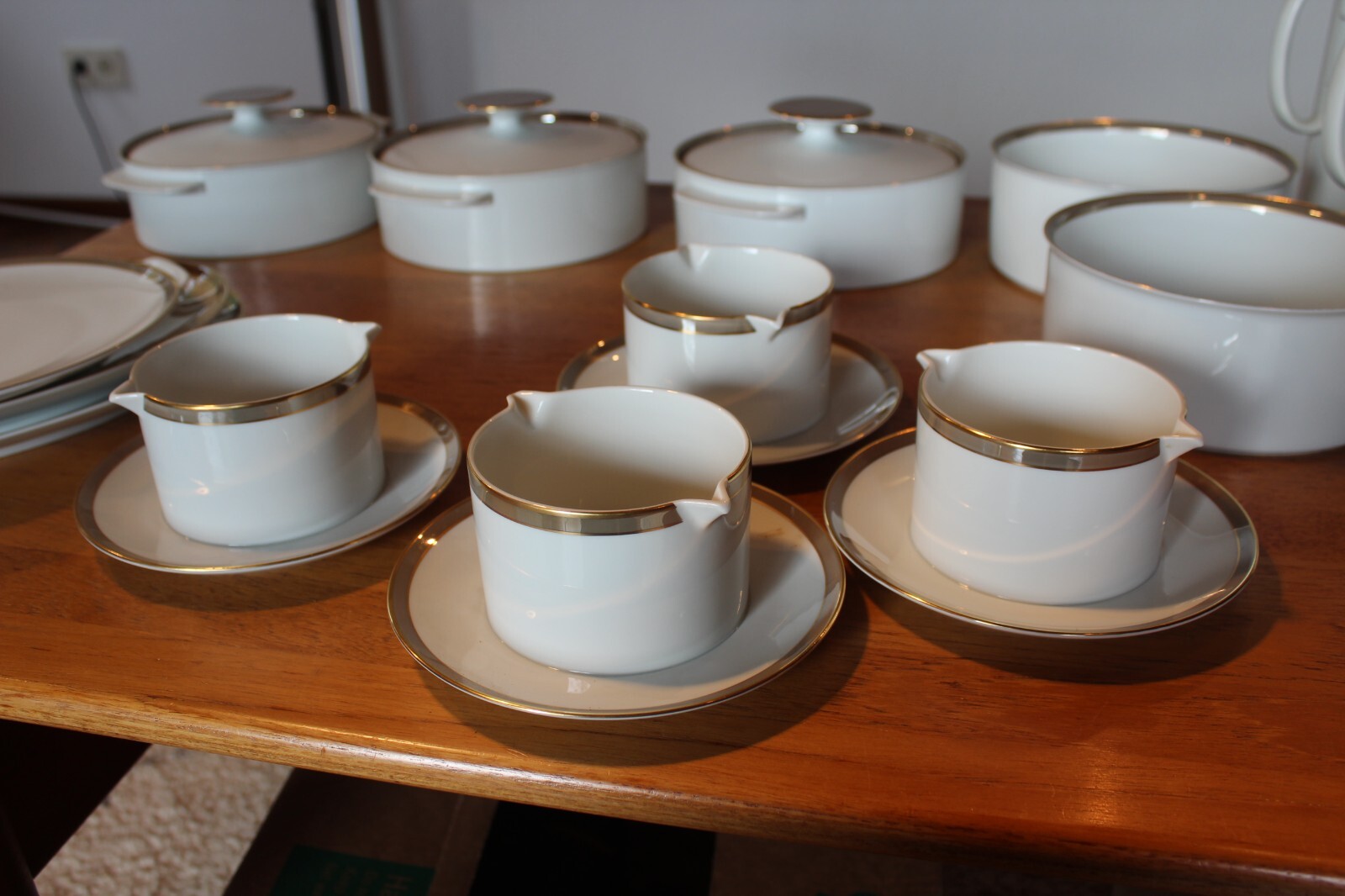 Geschirr Set Porzellan Thomas Germany Serie Madailion Goldrand Theo ...