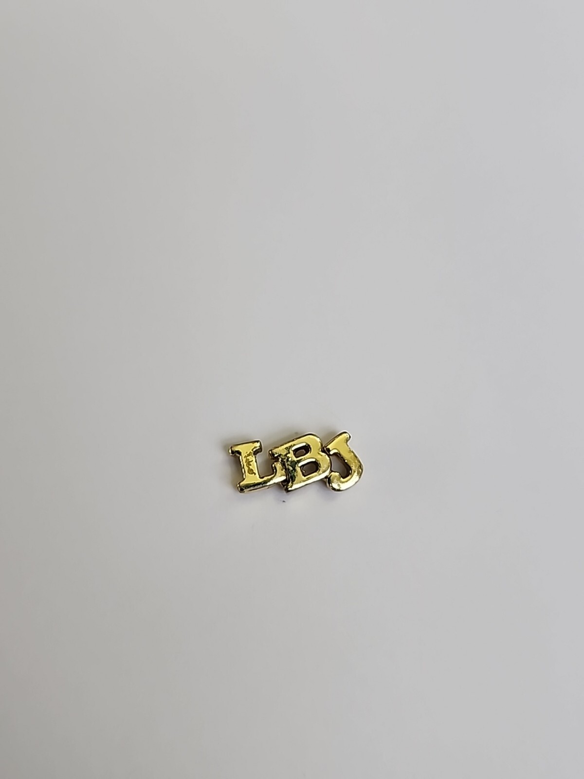 LBJ Campaign Lapel Pin Gold Colored Initials 1964 Democrat Lyndon B ...