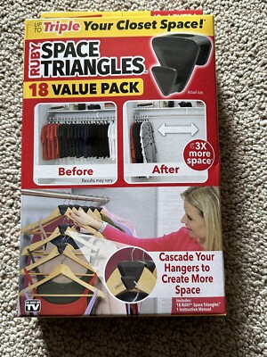 RUBY Space Triangles AS-SEEN-ON-TV, Creates Up to 3X More Closet Space ...