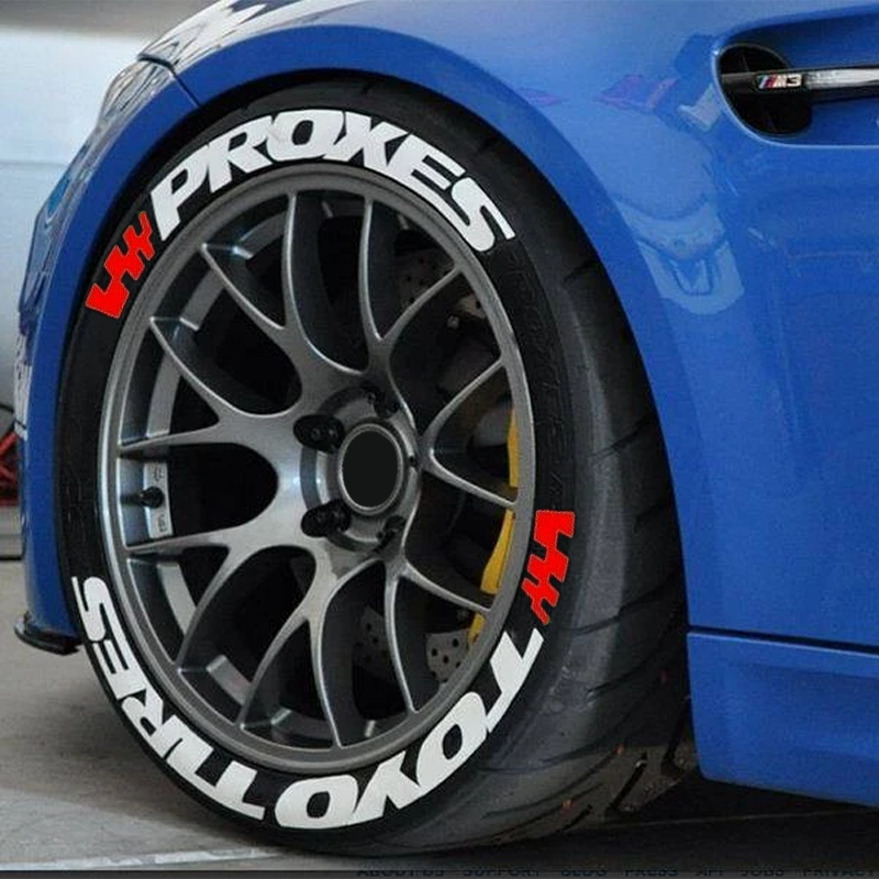 4X TOYO TIRES PROXES Tire Lettering Sticker Racing Flag For 14"-22" 1. ...