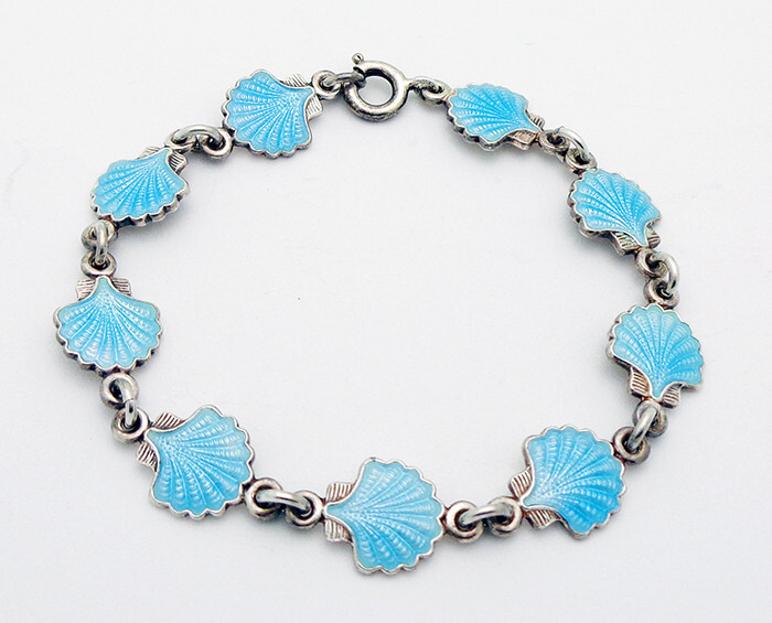 Vintage Volmer Bahner VB Denmark Sterling Silver Enam… - Gem