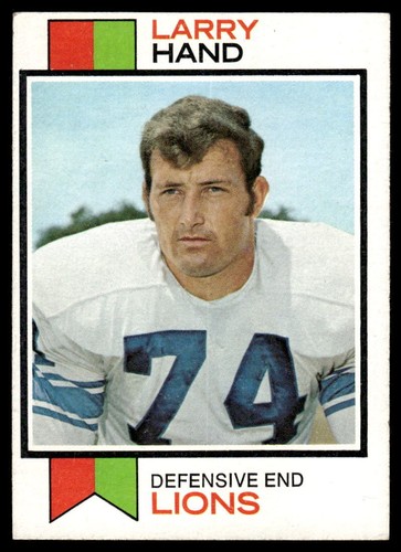 1973 Topps Larry Hand #93 Detroit Lions Football Card | eBay