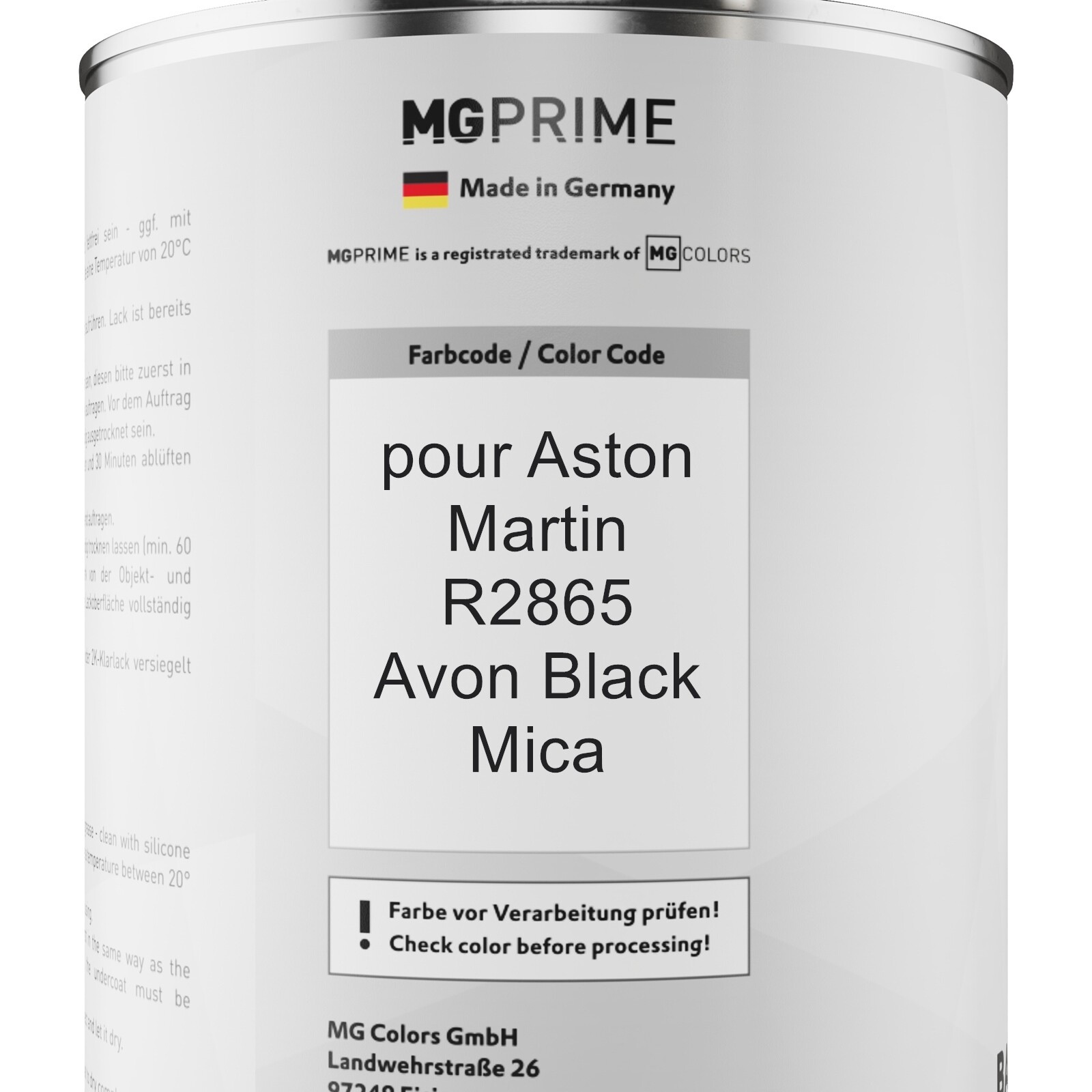 Peinture Voiture pot pour Aston Martin R2865 Avon Black Mica 1,0l | eBay