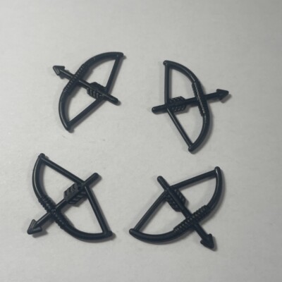 LEGO 4x Pfeil Bogen schwarz Black Minifigure Weapon Bow, Longbow with ...