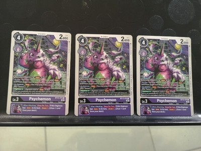 Psychemon *3 Carte Digimon Anglais Bt12-075 | eBay