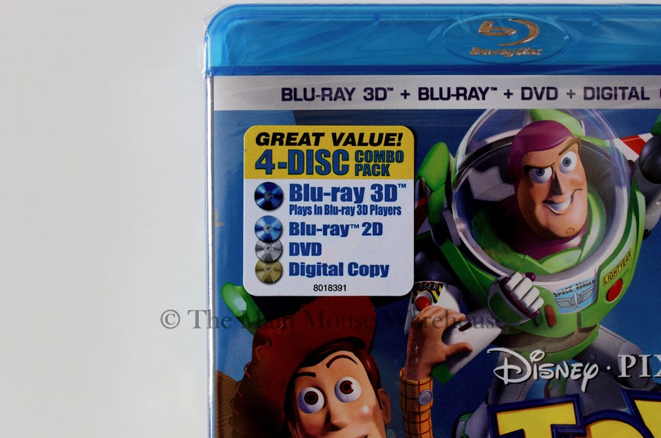 Disney Toy Story 1 on 3D Blu-ray DVD & Digital Copy The Original Pixar ...