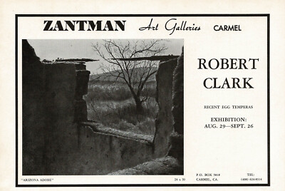 1960s Vintage Robert Clark Art Exhibition Zantman Galleries Original ...