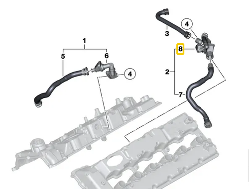 NEW BMW 7 F01 CRANKCASE VENT VALVE 11158661697 8661697 ORIGINAL 11-15-8 ...