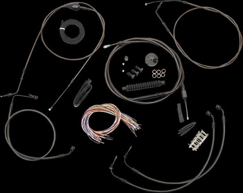 LA 15-17in Midnight Handlebar Controls Kit Harley Road King 96-06 | eBay