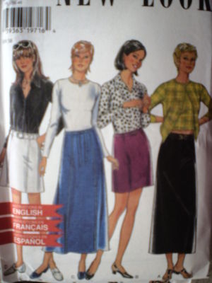 6566 Vintage NEW LOOK SEWING Pattern Misses Skirt 8-18 UNCUT OOP HTF ...