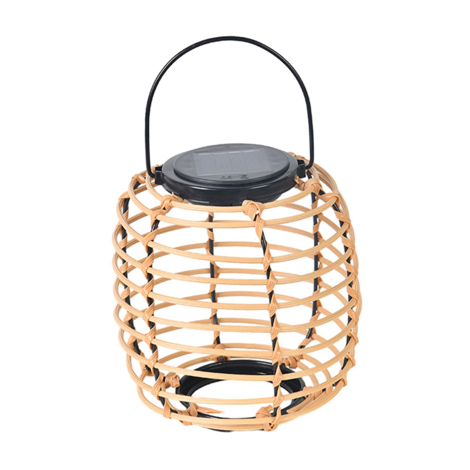 Solar Lanterns Light Vintage Style Ornament Rattan Lantern Light Garden ...