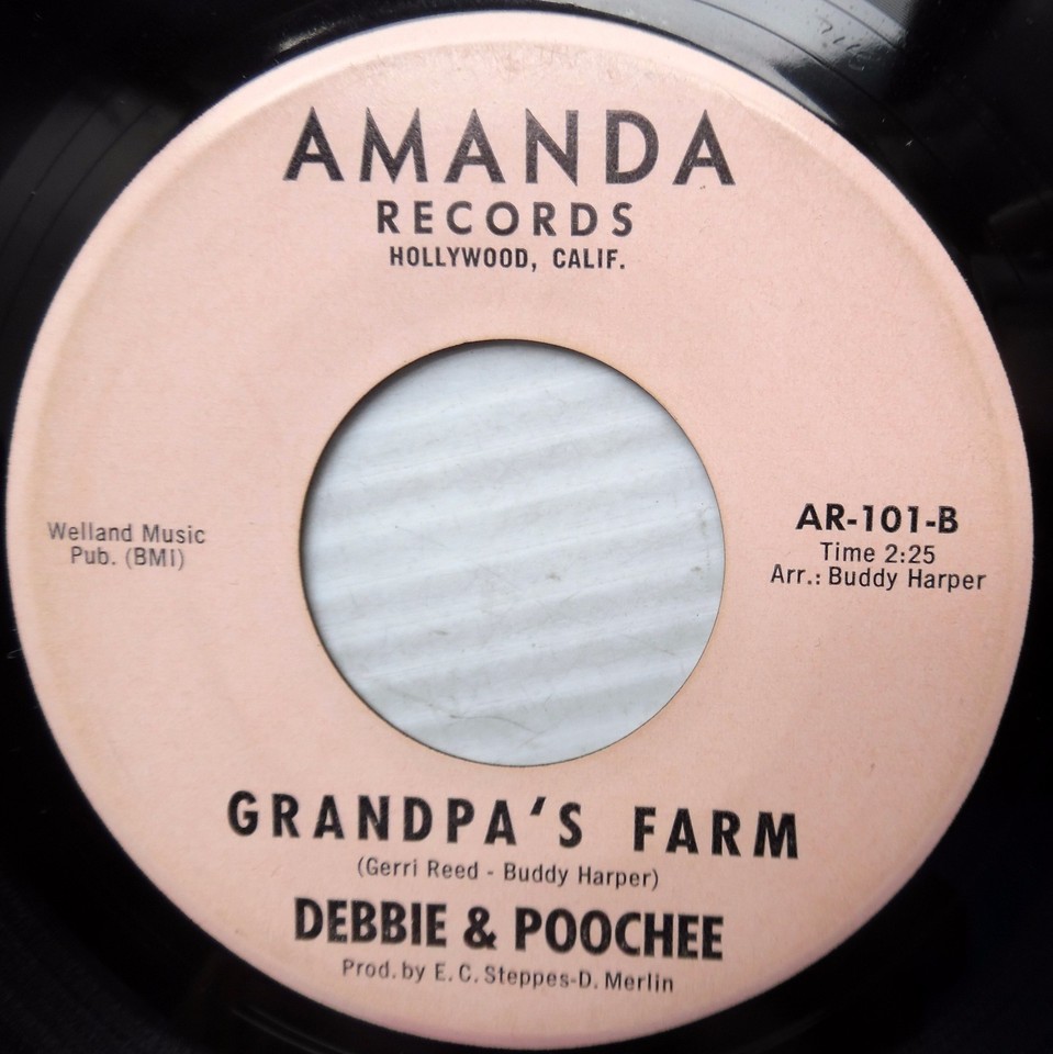 DEBBIE & POOCHIE girl pop CIVIL RIGHTS themed 45 HEY Y'ALL ~GRANDPA'S ...