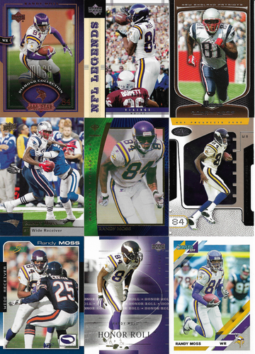 RANDY MOSS 12 CARD LOT WITH 2001 SPX SAMPLE NM | eBay