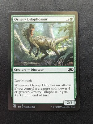 Magic the Gathering ORNERY DILOPHOSAUR Jumpstart 2022 #700 | eBay