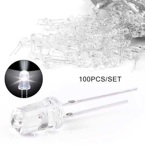 5mm Ultra Bright LED Light Bulb Lamp Clear Lens 20000mcd Super Bright ...