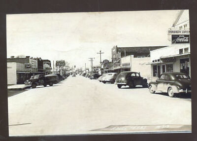 REAL PHOTO PELLY TEXAS DOWNTOWN STREET SCENE OLD CARS POSTCARD COPY | eBay
