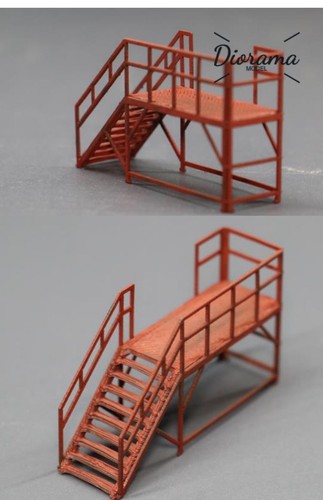 HO Scale Diorama Railroad Train Boarding Ladder Model Stairs Scene ...