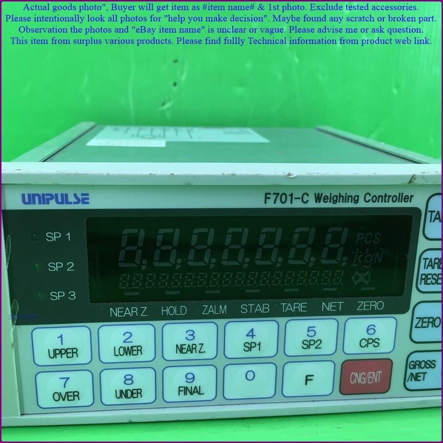 UNIPULSE F701-C, Weighing Controller as photo, sn:2.02, DHLtoUS. | eBay