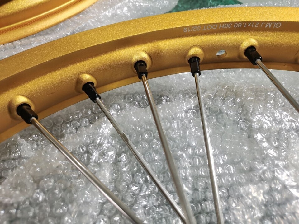 KKE 21/18 Cast Wheels for Yamaha YZ125 YZ250F YZ250F 03-2024 Gold Rim ...