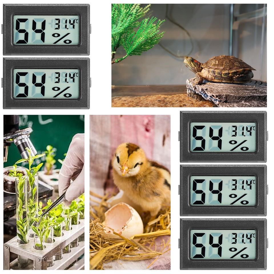 Digital LCD Indoor Outdoor Thermometer Hygrometer Temperature Humidity ...