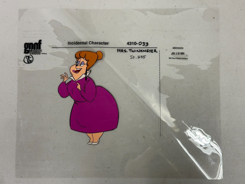 Disney Afternoon Goof Troop Mrs. Twinkmeyer Original Production Cel | eBay
