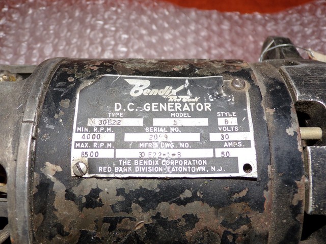 Bendix Aircraft Engine Generator Type 30E22 Model 1 for sale online | eBay