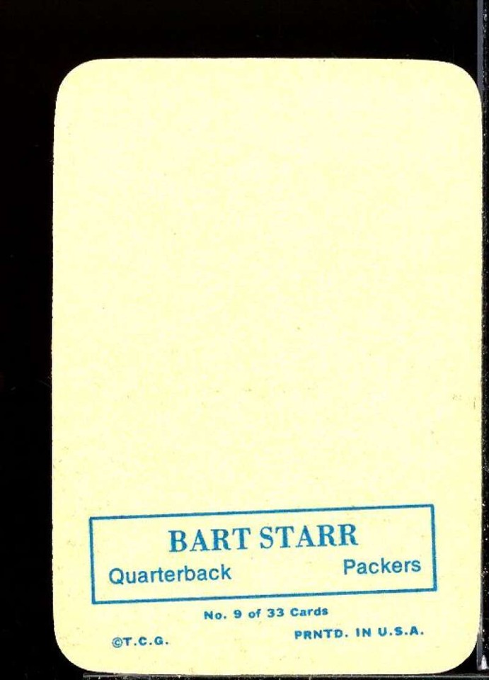 Bart Starr Card 1970 Topps Glossy Inserts #9 | eBay