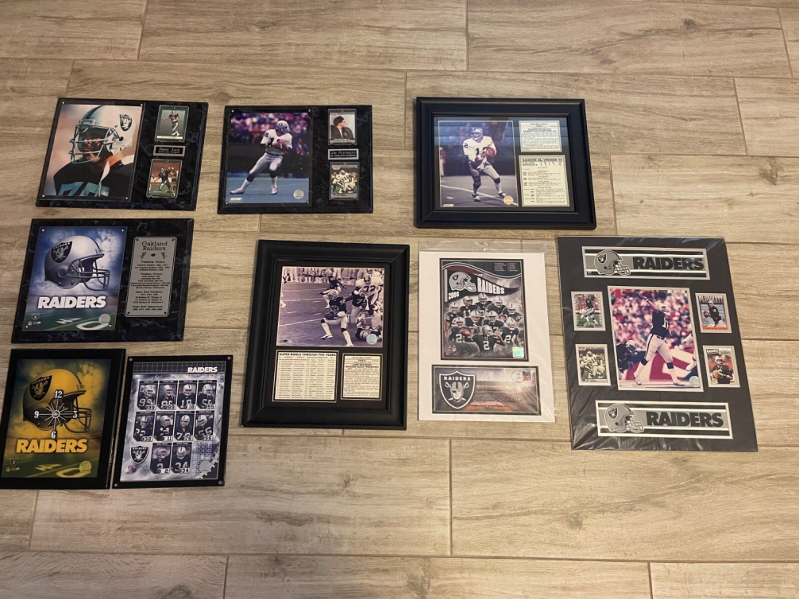 Raiders Large Lot Plaques Collectibles Howie Long Ken Stabler Jim ...