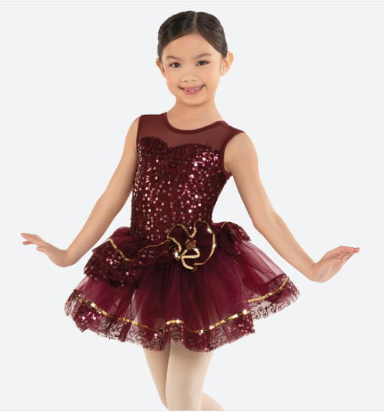 Girls Revolution burgundy Sweet Melody ballet dance C… - Gem